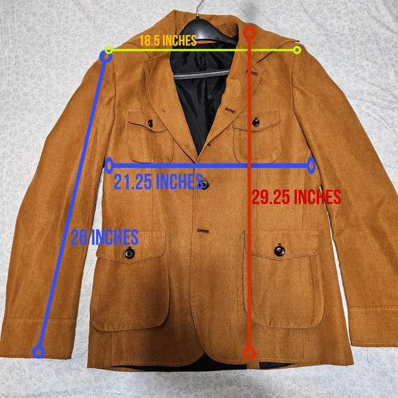 Jackets & Coats | Mens Faux Suede Safari Blazer Jacket Medium | Poshmark